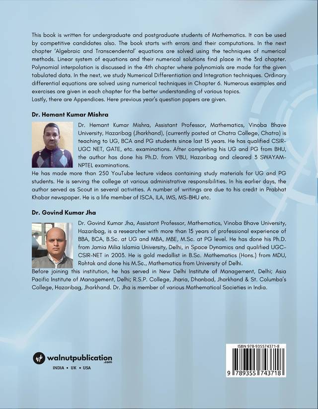 An Introduction To The Numerical Methods And Techniques Paperback